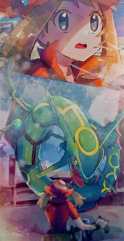 May And Rayquaza Pokemon And More Drawn By Hanenbo Danbooru