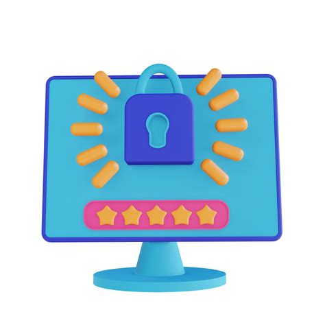 3d Illustration Computer Password Security Lock 10851741 Png