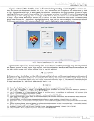 GENERATION OF DATABASE AND GUI IN SHAPE MATCHING TECHNIQUE J RV I PDF Databases