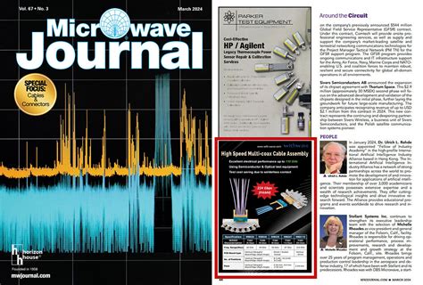 High Speed Multi Coax Cable Assembly On Microwave Journal March