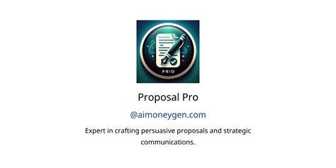 Proposal Pro GPTs Features And Functions Examples And Prompts GPT Store