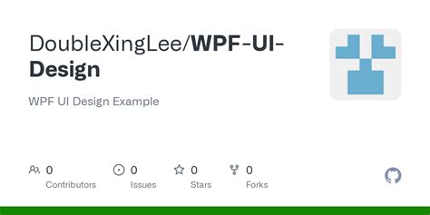 GitHub DoubleXingLee WPF UI Design WPF UI Design Example
