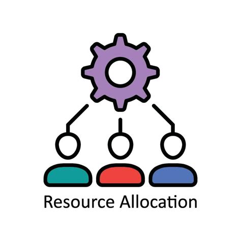 resource allocation vector fill outline icon design illustration product management symbol on