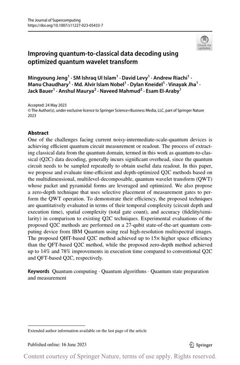 Improving Quantum To Classical Data Decoding Using Optimized Quantum
