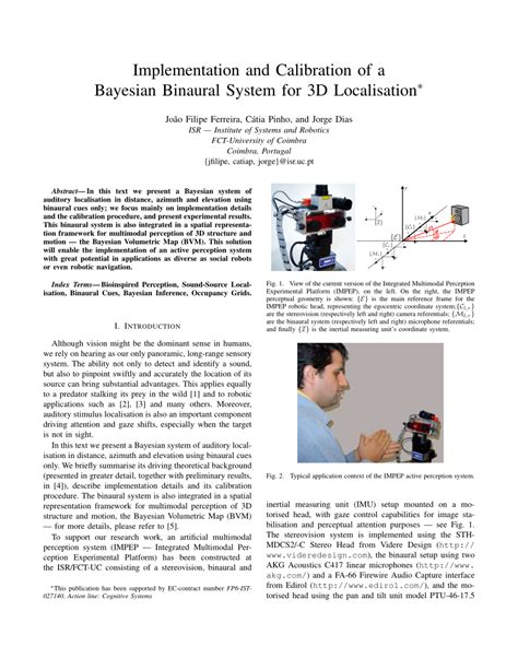 Pdf Implementation And Calibration Of A Bayesian Binaural System For