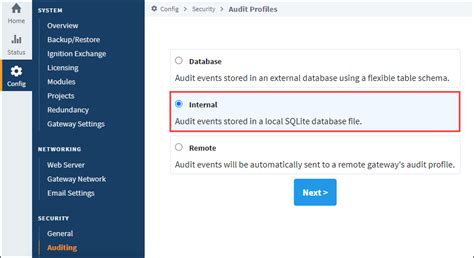Audit Log And Profiles Ignition User Manual