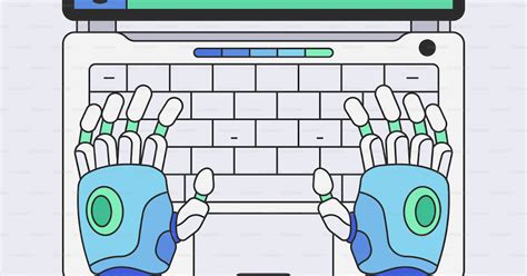 랩톱 컴퓨터 앞에 앉아 있는 사람 벡터 Unsplash의 로봇 이미지