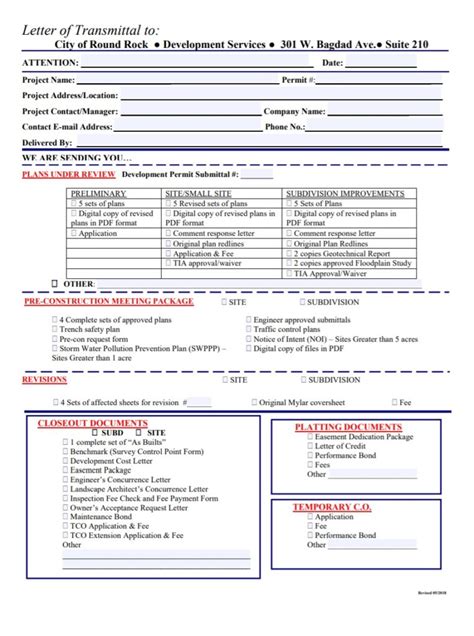 Free Letter Of Transmittal Format Free Word Templates
