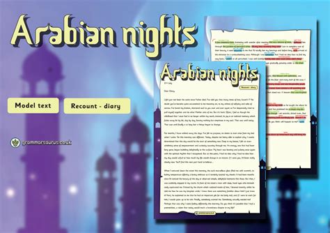 Year 6 Model Text Diary Entry Arabian Nights Grammarsaurus