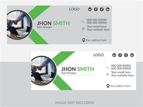 premium vector e mail signature design template