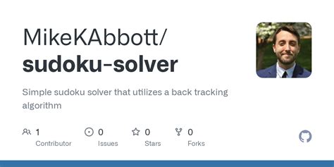 Github Mikekabbott Sudoku Solver Simple Sudoku Solver That Utilizes A Back Tracking Algorithm