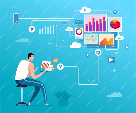 Premium Vector Freelance Data Analysis And Web Programmer