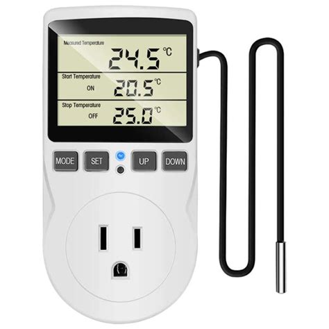 Digital Temperature Controller Reptile Thermostat Control Socket Plug Heat Pad Cooling Heating