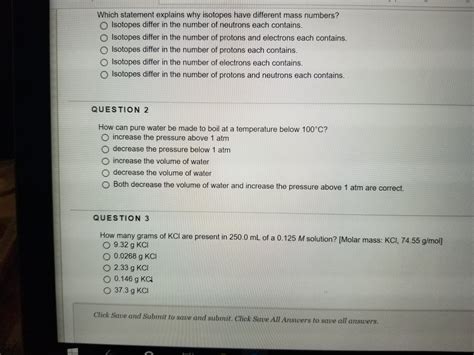 Solved Which Statement Explains Why Isotopes Have Different Chegg Com