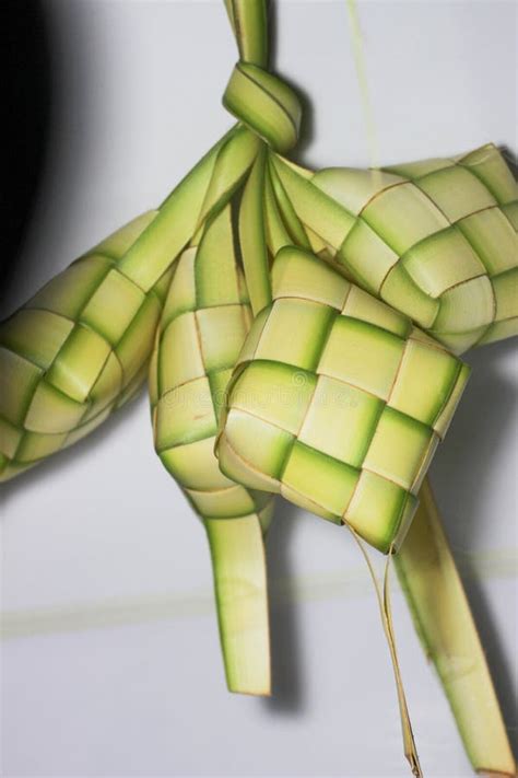 Retrato De Ketupat Sobre Un Fondo Blanco Aislado Foto De Archivo