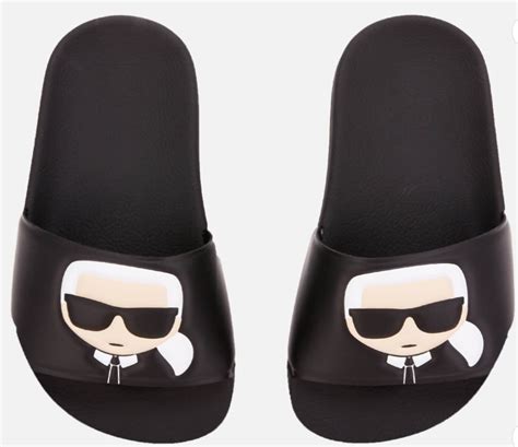 Сандалии женские Karl Lagerfeld Women's Kondo II Ikonic Slide Sandals ...