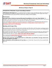 Business Productivity Tools And Technology Excel Project Part B Course Hero