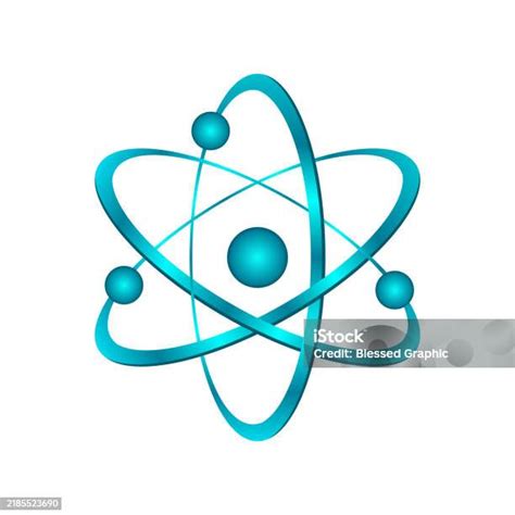 Particle Of An Atom Atom Structure Science Sign Atom Vector Model Stock Illustration Download