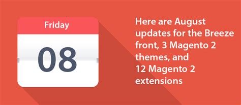 Here Are August Updates For The Breeze Front 3 Magento 2 Themes And