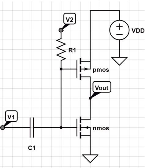 V R Pmos Vout VDD Nmos V C