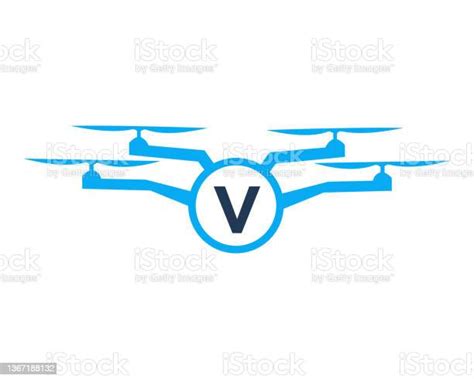 편지 V 개념에 무인 항공기 로고 디자인 사진 드론 벡터 템플릿 가정용 캠코더에 대한 스톡 벡터 아트 및 기타 이미지 가정용 캠코더 개념 관광객 Istock