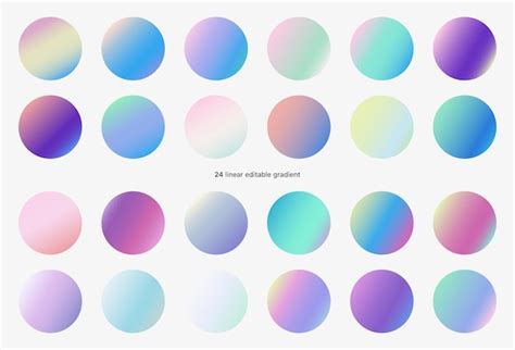 Premium Vector Set Of Vector Gradients Modern Combinations Of Colors And Shades
