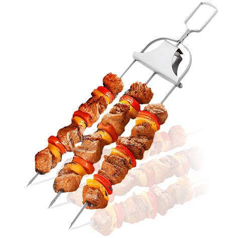 Shikori 3 Way Kabob Skewer 14 Semi Automatic Stainless