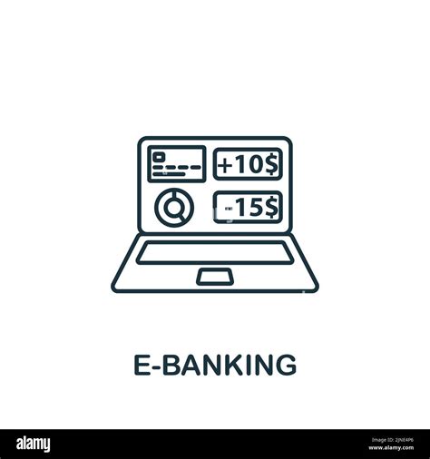 E Banking Icon Monochrome Simple Fintech Industry Icon For Templates Web Design And