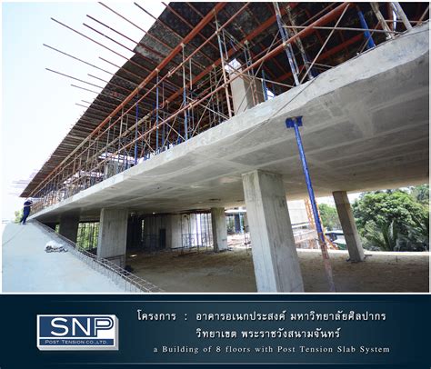 Project อาคารอเนกประสงค์ มหาวิทยาลัยศิลปากร วิทยาเขตพระราชวังสนามจันทร์ บริษัท เอสเอ็นพี โพส