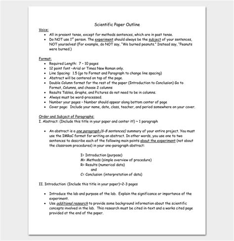 Report Outline Template 19 Samples Formats And Examples