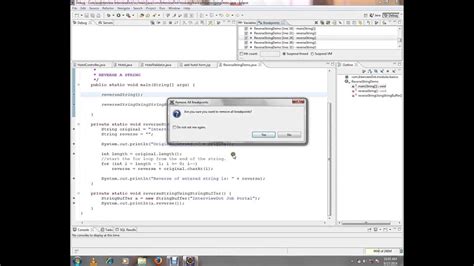 remove all breakpoints in eclipse youtube