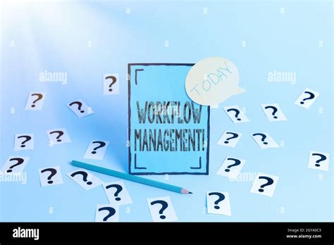 Hand Writing Sign Workflow Management Business Showcase The Execution
