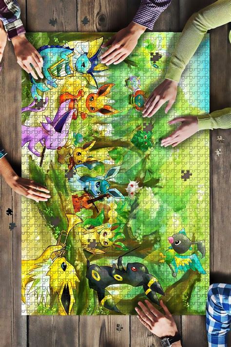 Eevee Pokemon Jungle Jigsaw Puzzle 99shirt