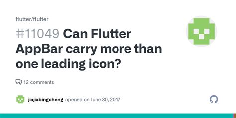 Can Flutter Appbar Carry More Than One Leading Icon · Issue 11049