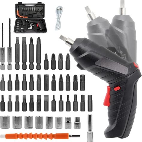 Electric Screwdriver Kit V Power Screwdriver With Pcs Accessories Usb Charging Walmart Com