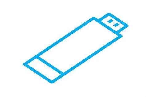 Flashdisk Blue Outline Style Graphic By Visionlab · Creative Fabrica