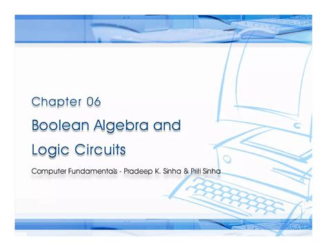 Chapter 06 Boolean Algebra Pdf