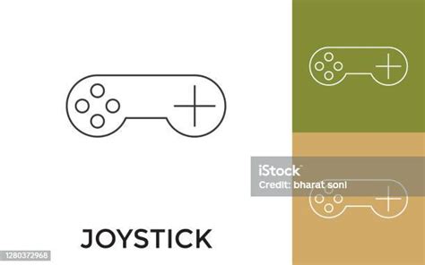 제목으로 편집 가능한 조이스틱 씬 라인 아이콘 모바일 응용 프로그램 웹 사이트 소프트웨어 및 인쇄 미디어에 유용합니다 0명에