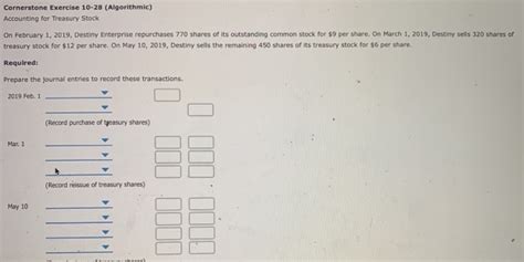 solved cornerstone exercise 10 28 algorithmic accounting
