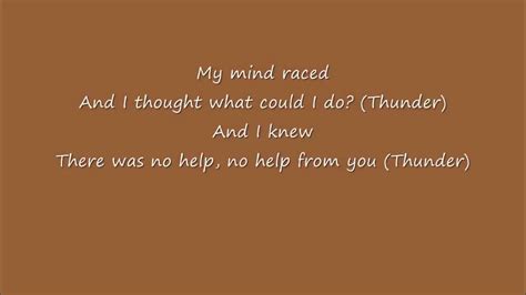Acdc Thunderstruck Lyrics Youtube