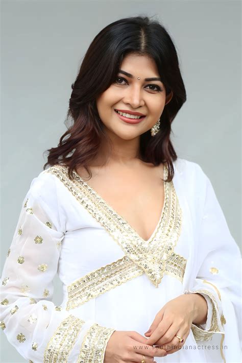 Srijita Ghoshs Stylish White Anarkali At Sweety Naughty Event South Indian Actress