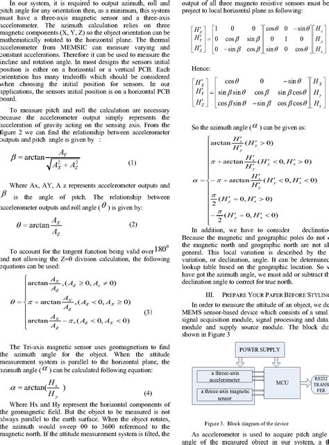 Figure 3 From A Novel Attitude Measurement System Base On Mems Sensors Semantic Scholar