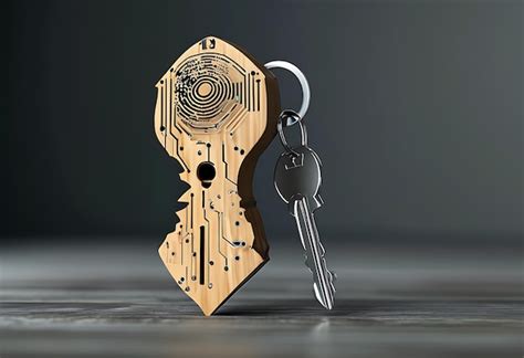 Wooden Keys With Biometric Sensors Enhance Cybersecurity Using AI For Data Analysis Premium AI