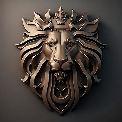 3d Render Lion Icon With A Crown Transformed By Mura R T On Deviantart