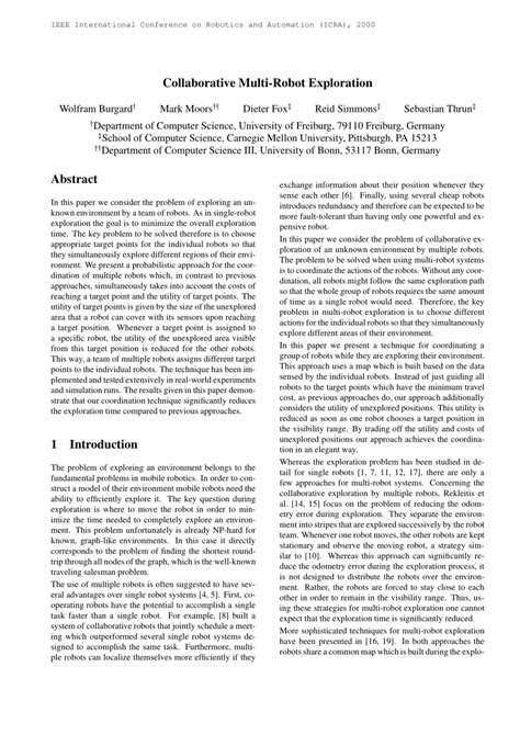 Pdf Collaborative Multi Robot Exploration