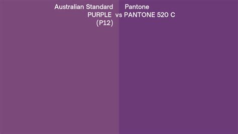 Australian Standard PURPLE P12 Vs Pantone 520 C Side By Side Comparison