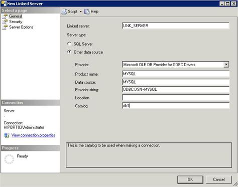 สร้าง Link จาก Sql Server ไป Query Database Mysql 1