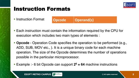 Solution Computer Network Technology Instruction Types And Formats Bcs Chartered It Institute