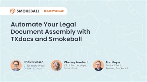 Automate Your Legal Document Assembly With Txdocs And Smokeball