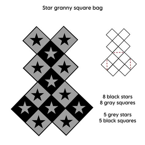Star Granny Square Bag Pattern Crochet Tutorial